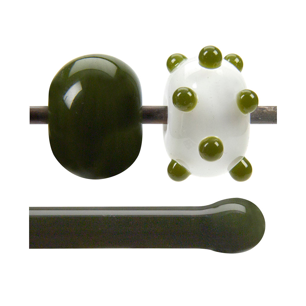 Bullseye Glass Rod - 0241 Moss Green - Opalescent – Weisser Glass Studio