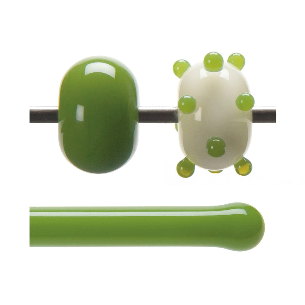 Bullseye Glass Rod - 0312 Pea Pod Green - Opalescent – Weisser Glass Studio