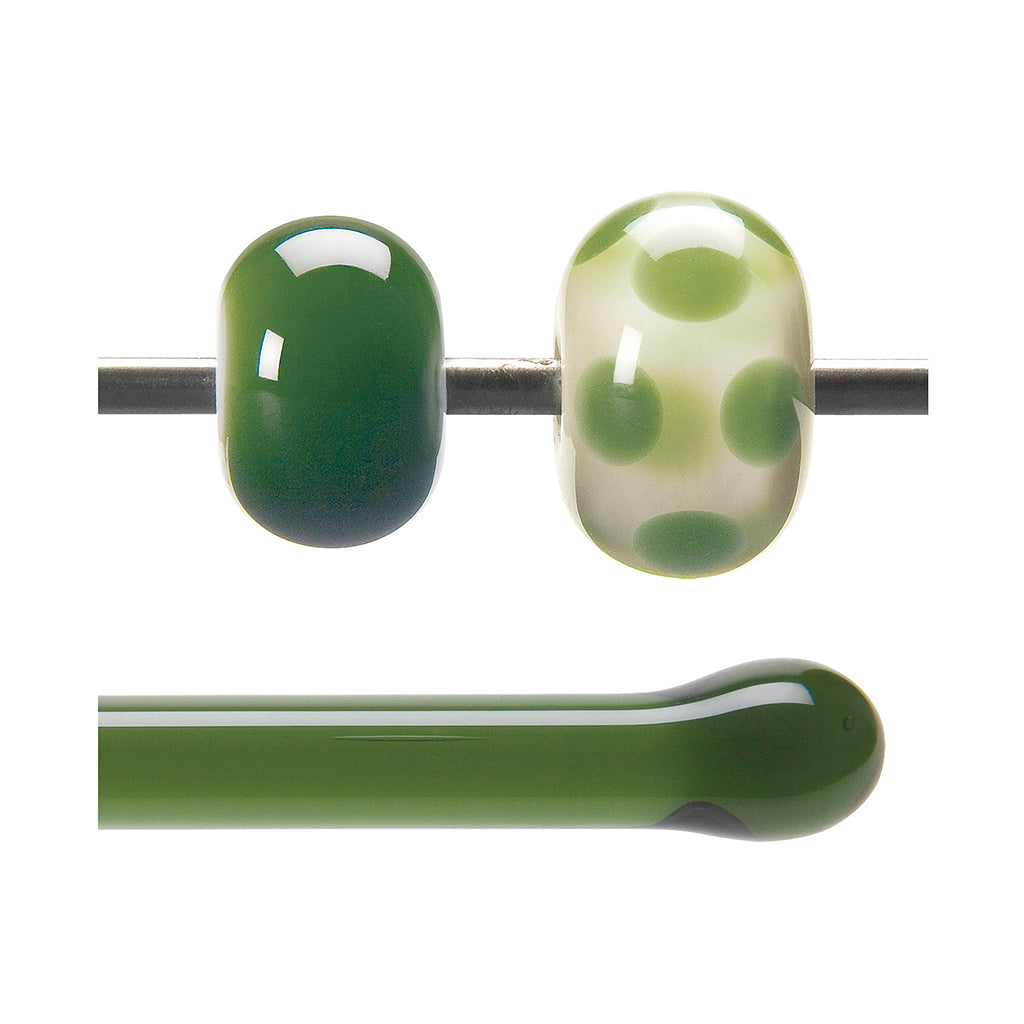 Bullseye Glass Rod - 1141 Olive Green - Transparent – Weisser Glass Studio