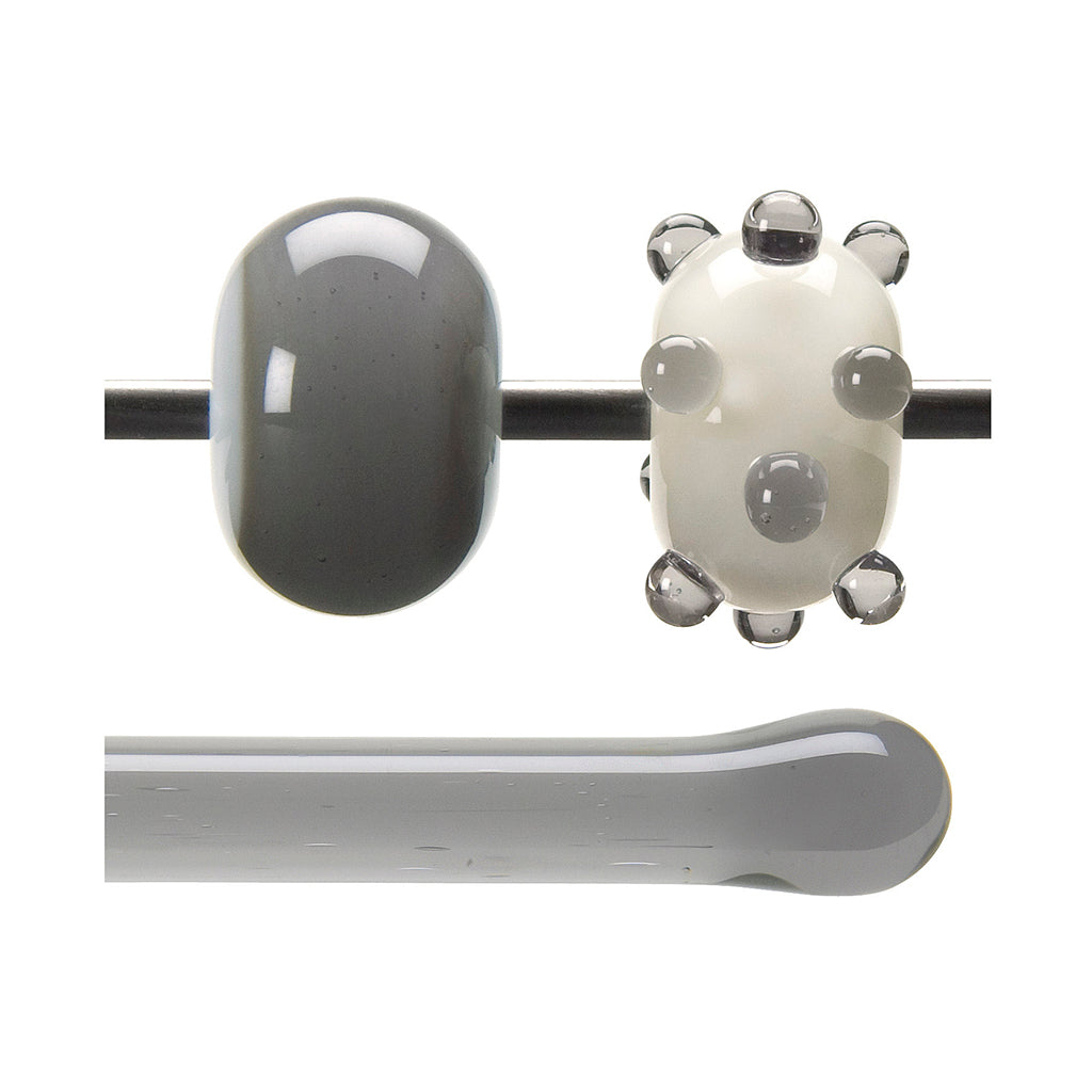 Bullseye Glass Rod - 1429 Light Silver Gray- Transparent – Weisser ...