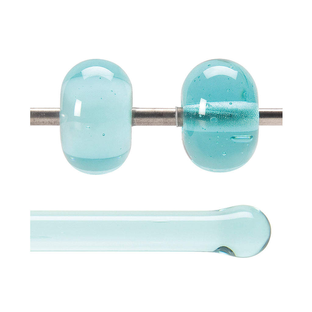 Bullseye Glass Rod - 1808 Aqua Blue Tint - Transparent – Weisser Glass ...