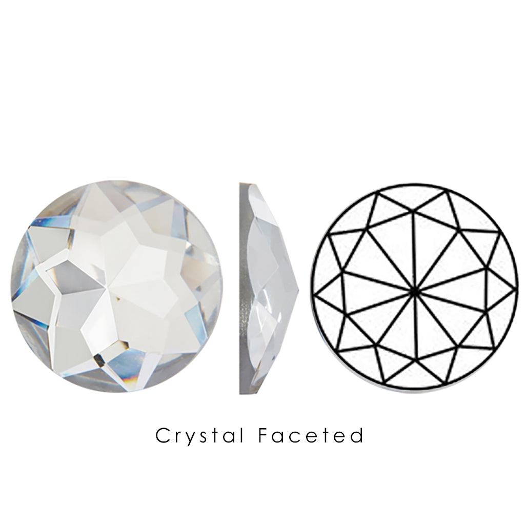 Clear Round Faceted Jewels – Weisser Glass Studio